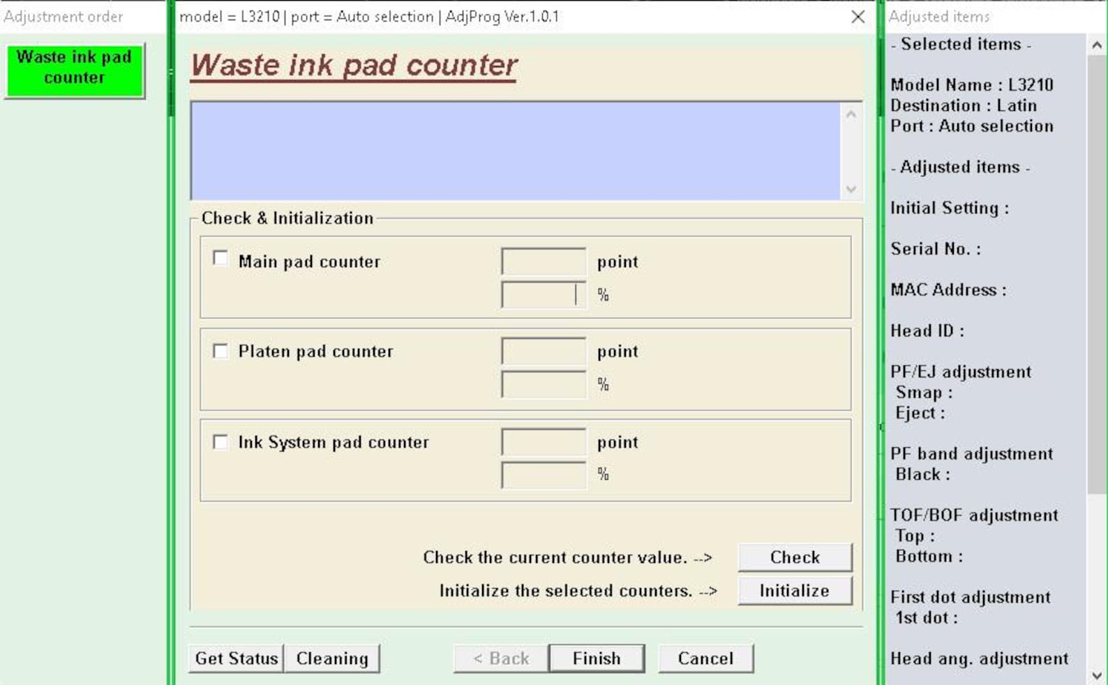 Epson L3210 Resetter Software | Waste Ink Pad Reset Utility (digital ...