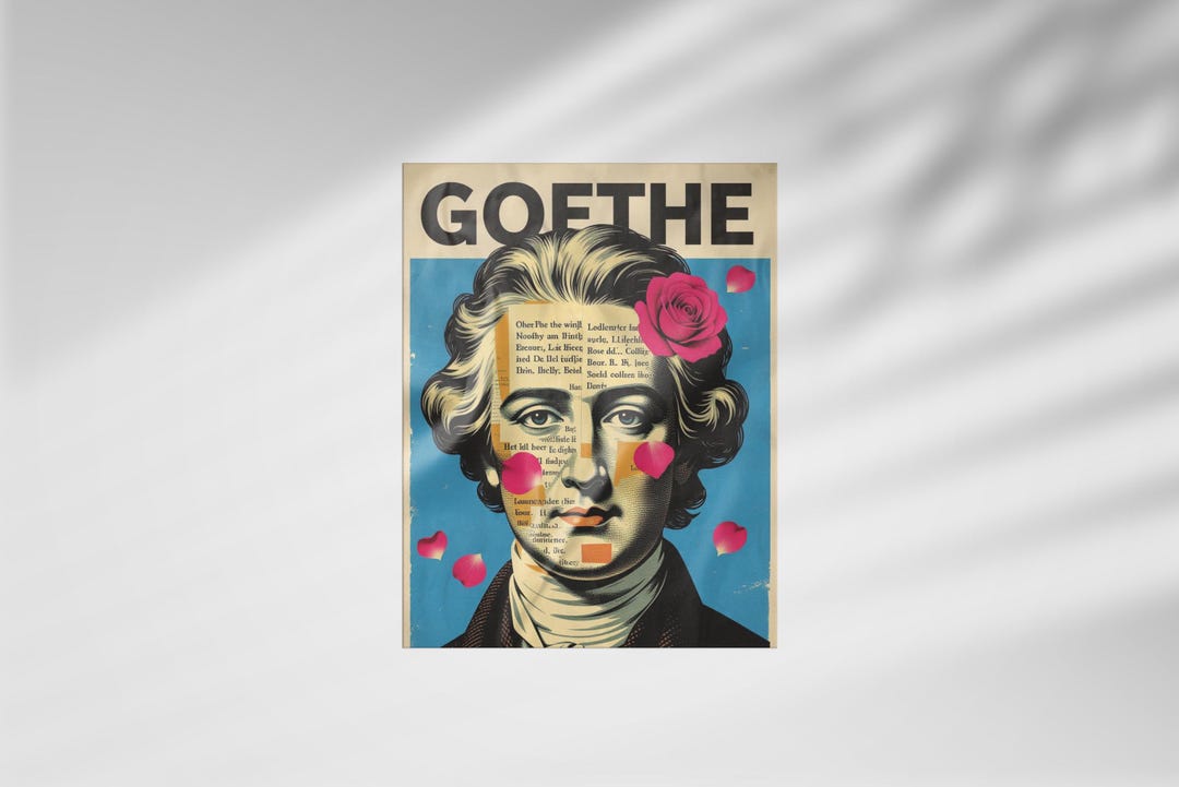 Goethe Poster, Literary Art Print, German Poet Vintage Retro ...