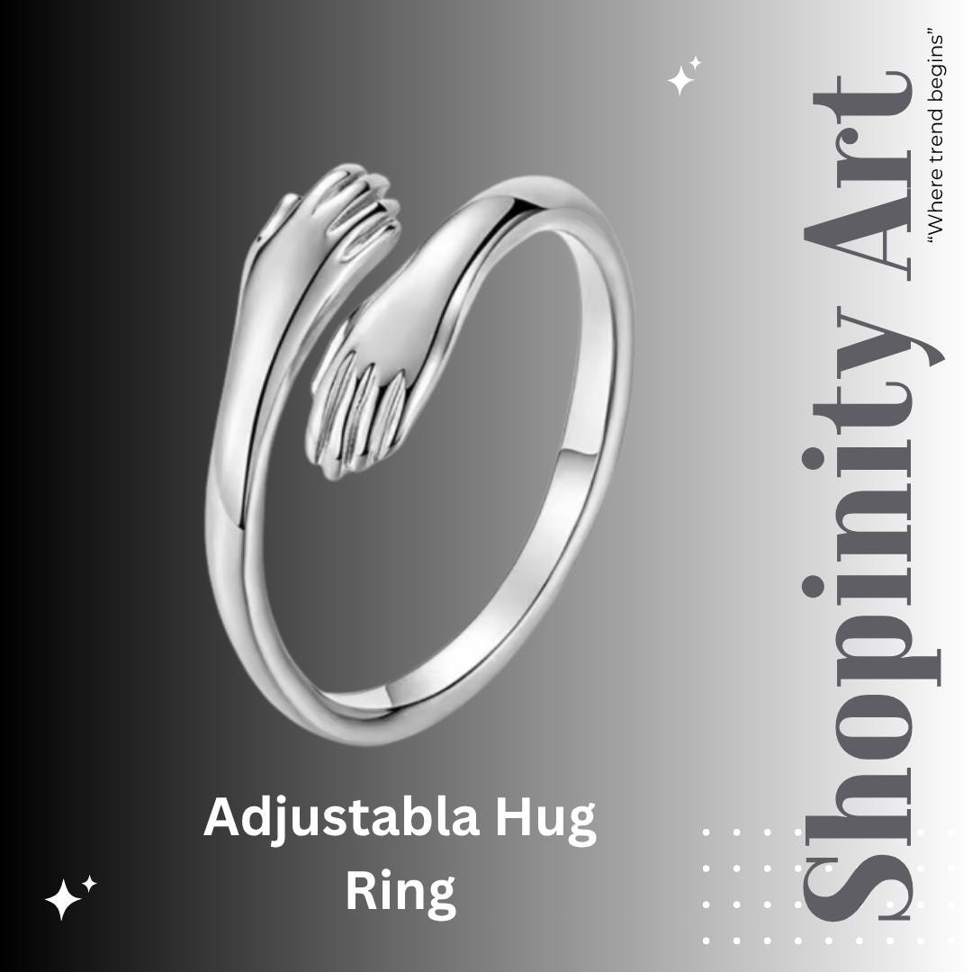 Adjustable Hug Ring With Personalized Gift Bag, Minimalist Hugging ...
