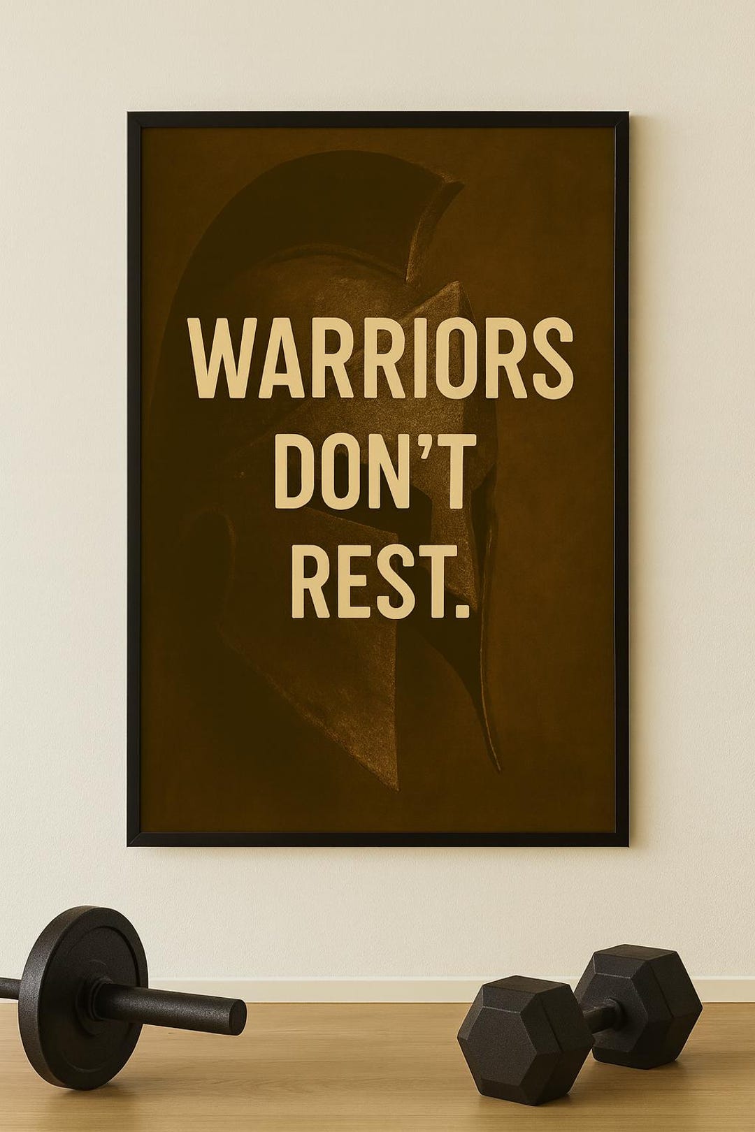 Warriors Don't Rest, Motivational Wall Art Poster, Inspirational Home ...