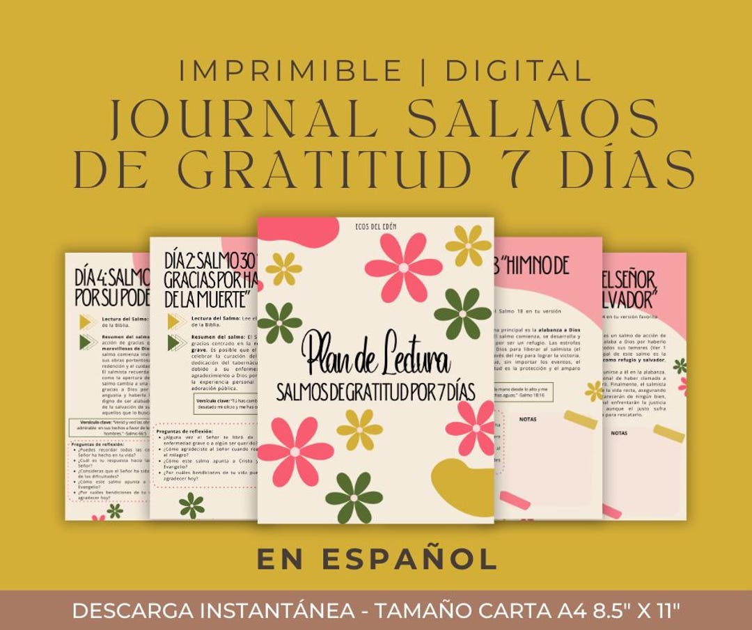 Christian Gratitude Journal | Gratitude Psalm Reading Plan | Digital ...