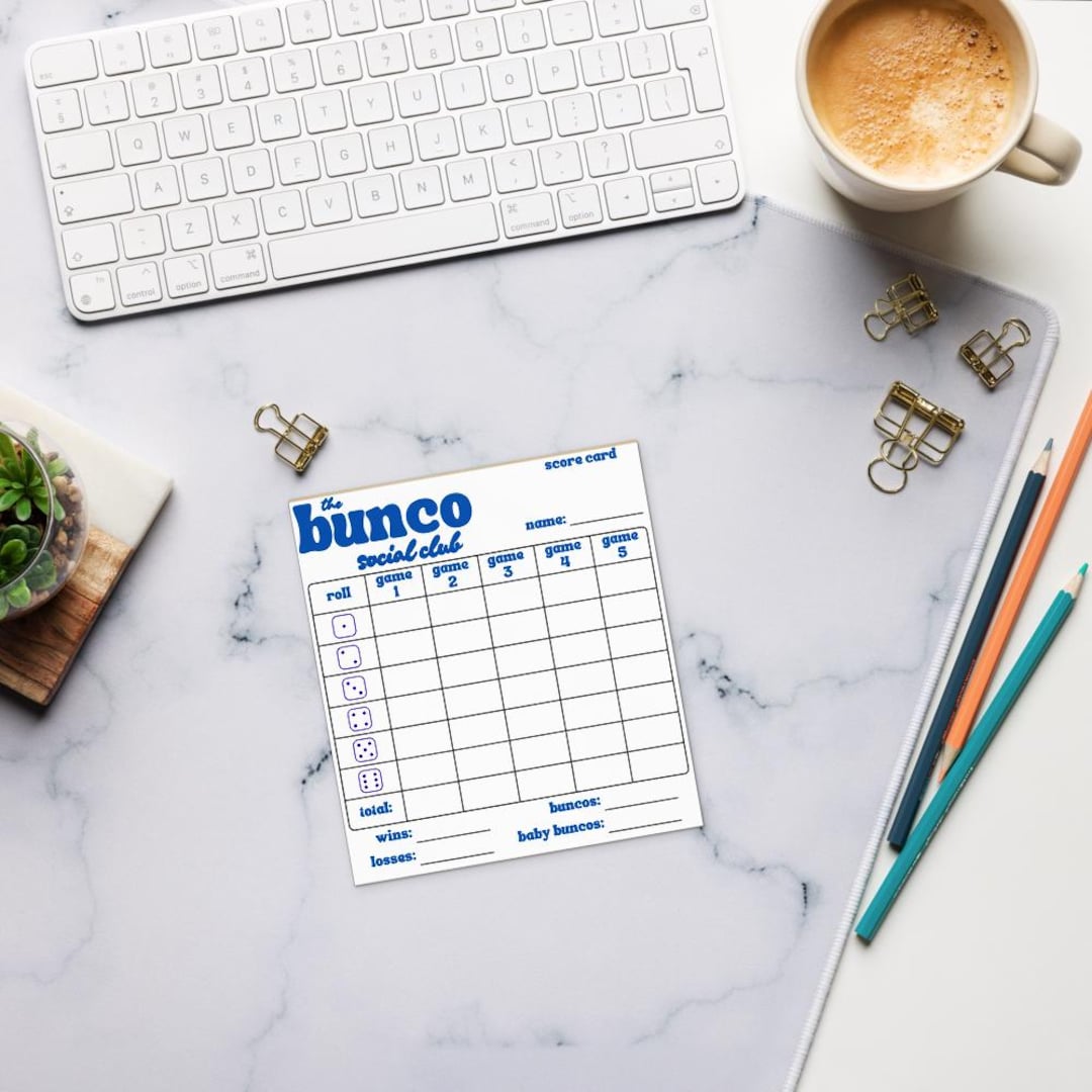 Bunco Scorecard Notepad: the Bunco Social Club Game Night Score Sheets ...