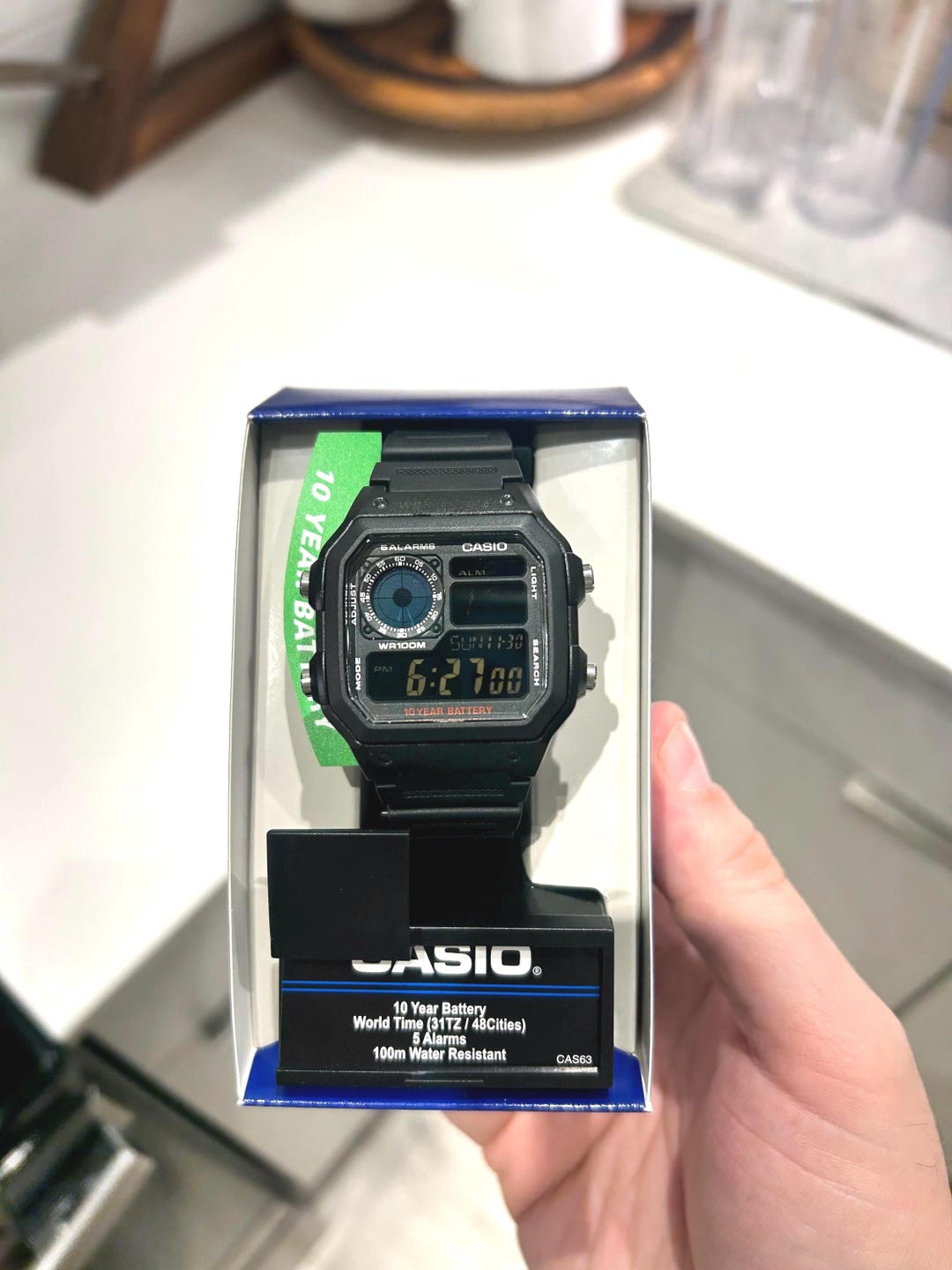 Custom Color Casio AE1200 Mod Watch: Blackout Screen, Retro Digital - Etsy