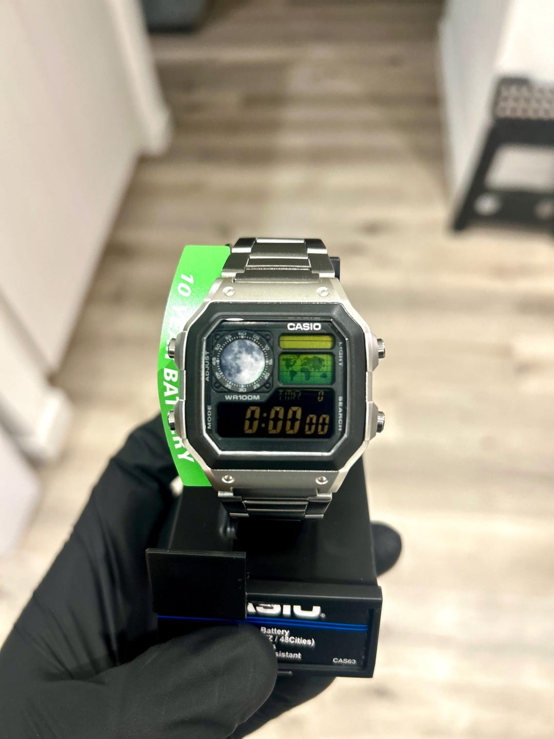 Custom Color Casio AE1200 Mod: Retro Digital Watch, Stainless Steel - Etsy