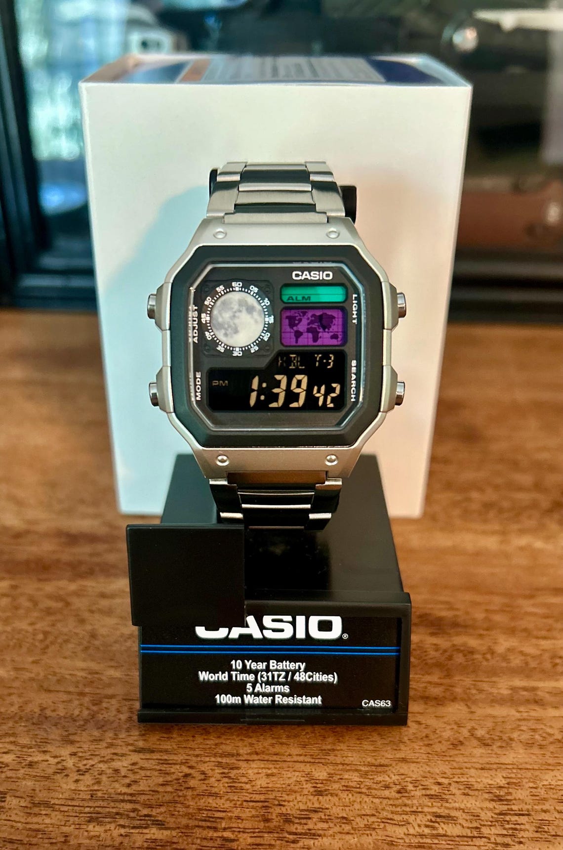 Custom Color Casio AE1200 Watch Mod: Retro Digital Style, Stainless ...