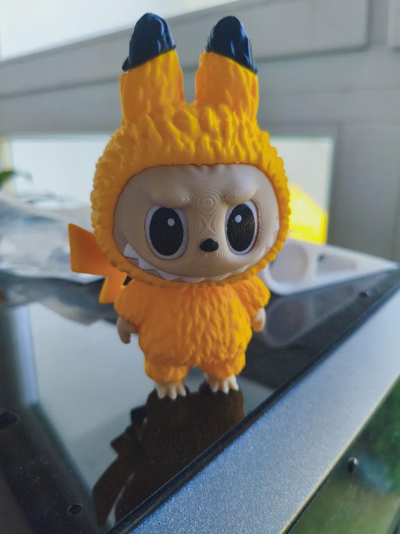 Labubu Pikachu 3D Model: Printable Pokemon Desk Decor (STL - 3MF Files ...