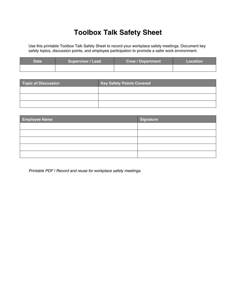 Toolbox Talk Safety Sheet - Etsy