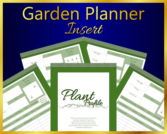 Printable Garden Planner Plant Profile Insert INSTANT | Etsy