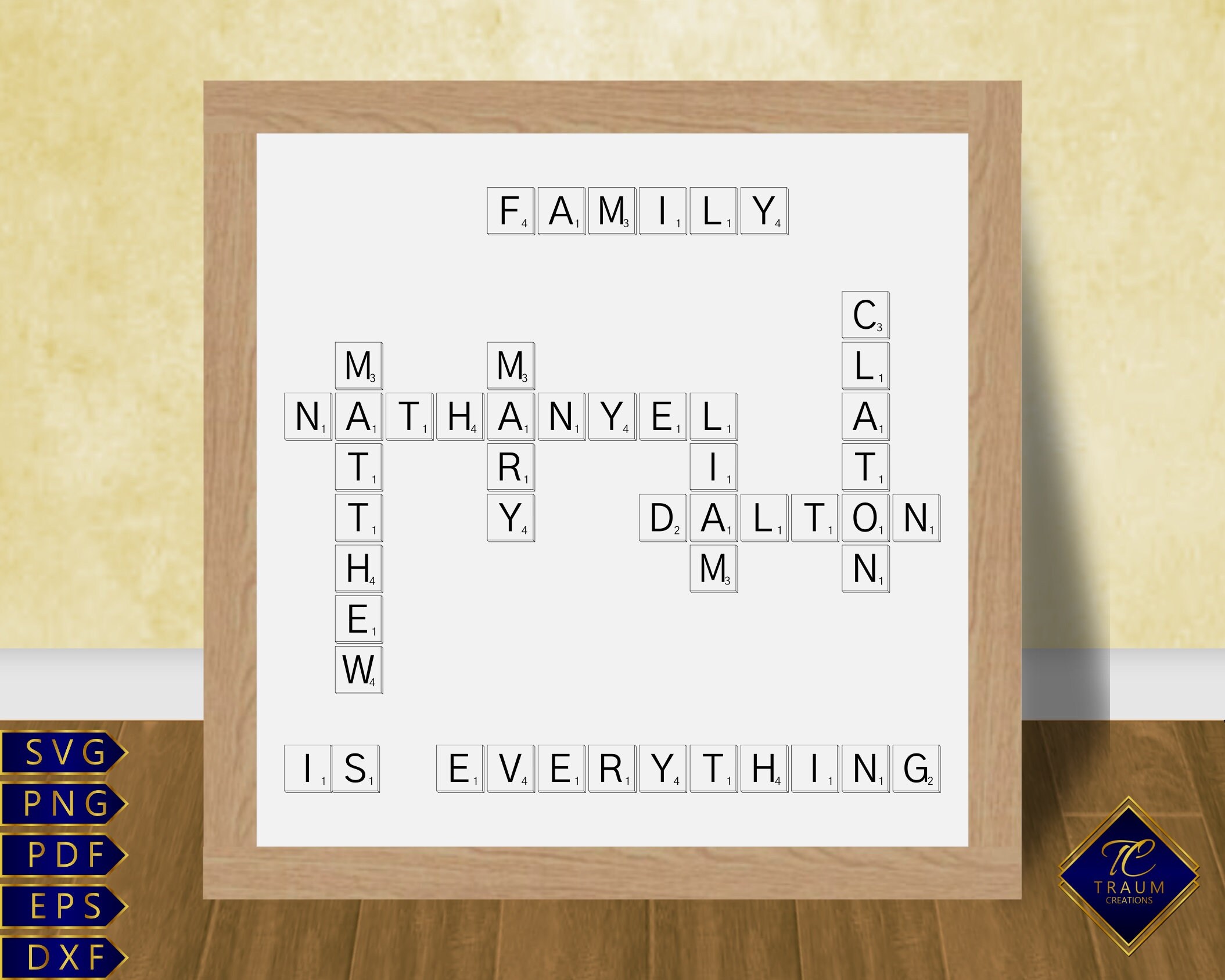 Scrabble Custom Family SVG Personalized Name SVG Scrabble Family ...