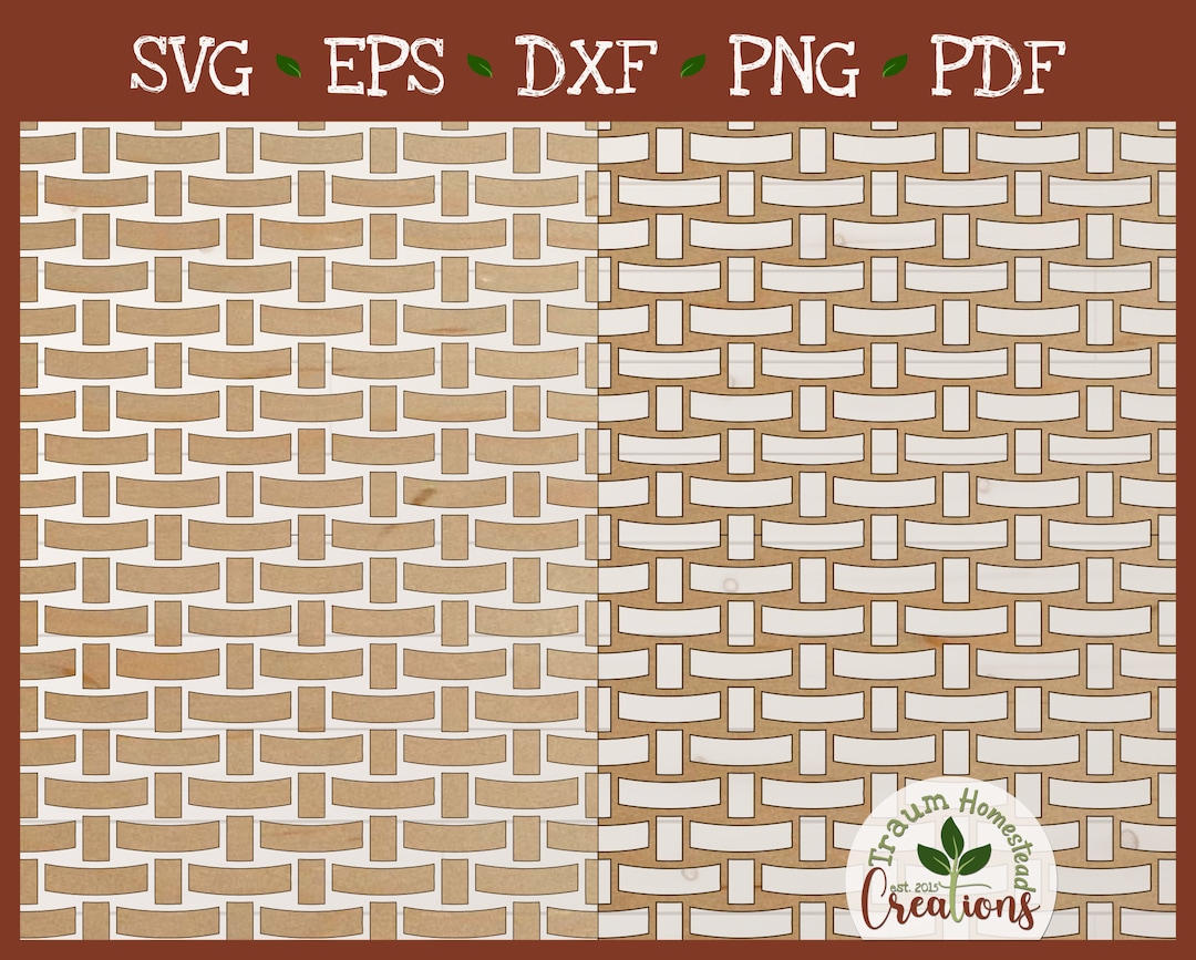 Basket Weave SVG, Seamless Basket Weave Stencil SVG, Plaid SVG, Cut ...