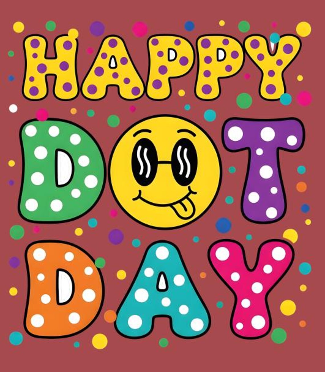 Happy Dot Day Poster: Fun Colorful Polka Dot Classroom Decor - Etsy