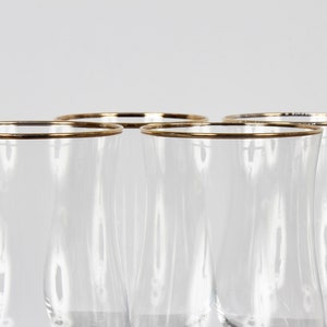 Wine Glasses, Vintage Glassware, Gold Rim Wine Glasses, Stemmed Wine ...