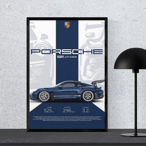 Porsche 911 GT3 RS Poster: Modern Supercar Wall Art (digital Download ...