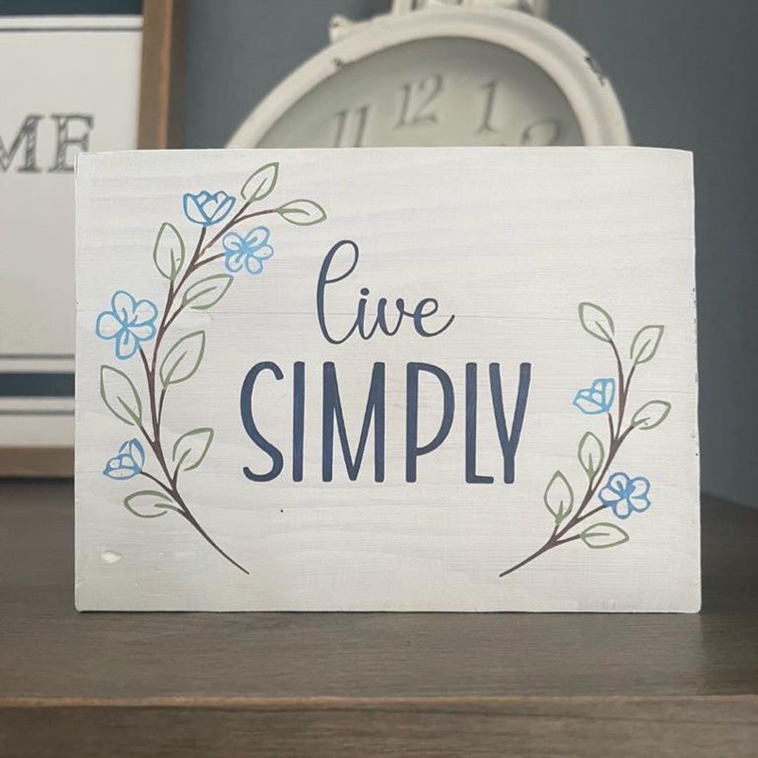 Hand Painted Live Simply Sign - Etsy