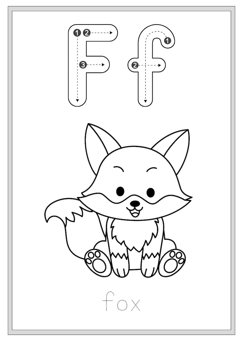 Printable ABC Coloring Book ~ Preschool Kindergarten Alphabet Book - Etsy