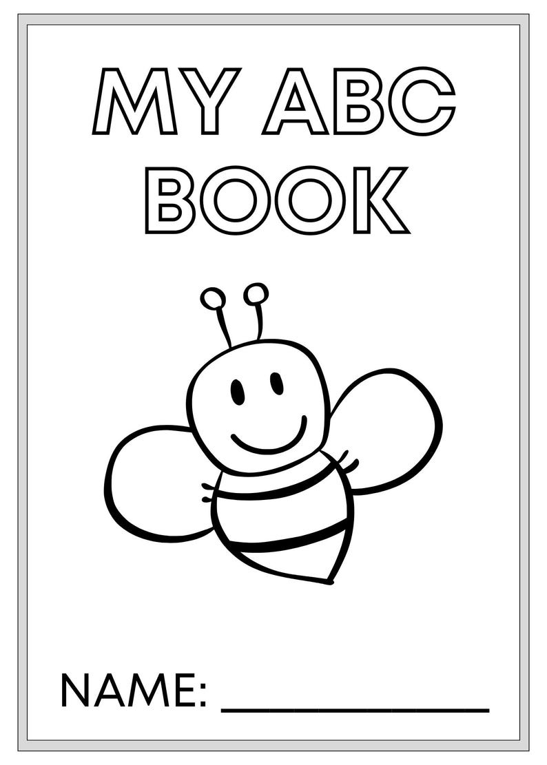 Printable ABC Coloring Book ~ Preschool Kindergarten Alphabet Book - Etsy