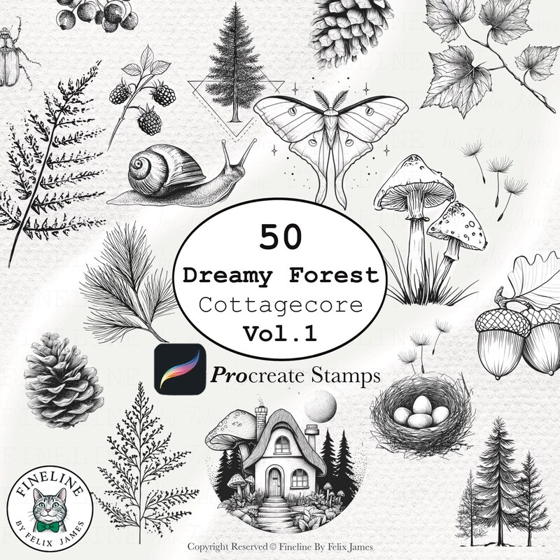 Forest Stamp - Etsy