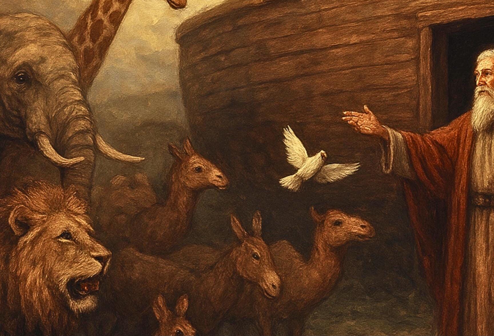 Noah’s Ark Biblical Wall Art | Christian Printable Bible Story Decor ...