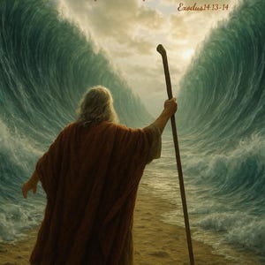 Moses Parting the Red Sea Printable | Christian Wall Art | Bible ...