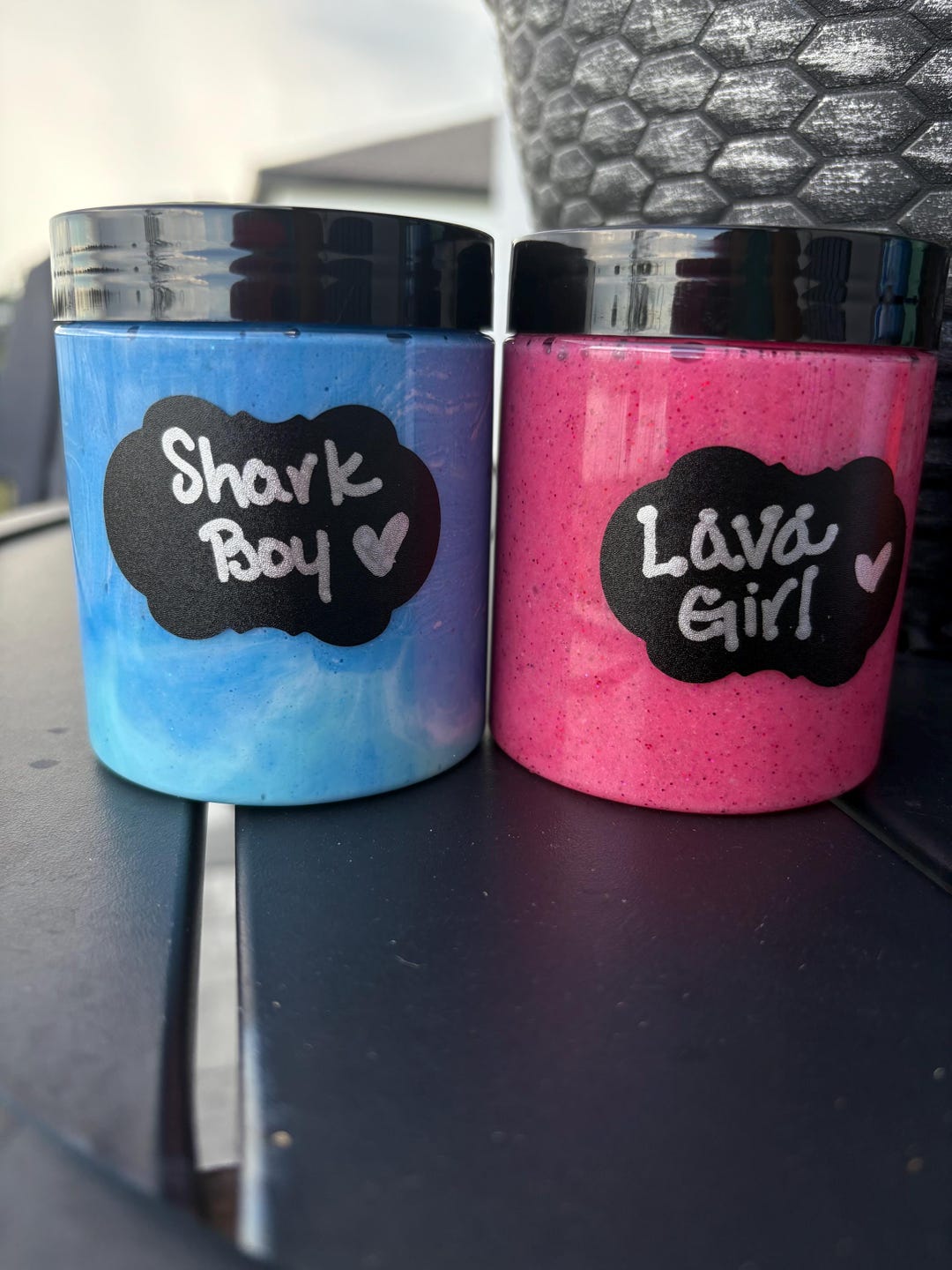 Lava Girl& Shark Boy Sand/fluffy Slime Duo Slime - Etsy UK