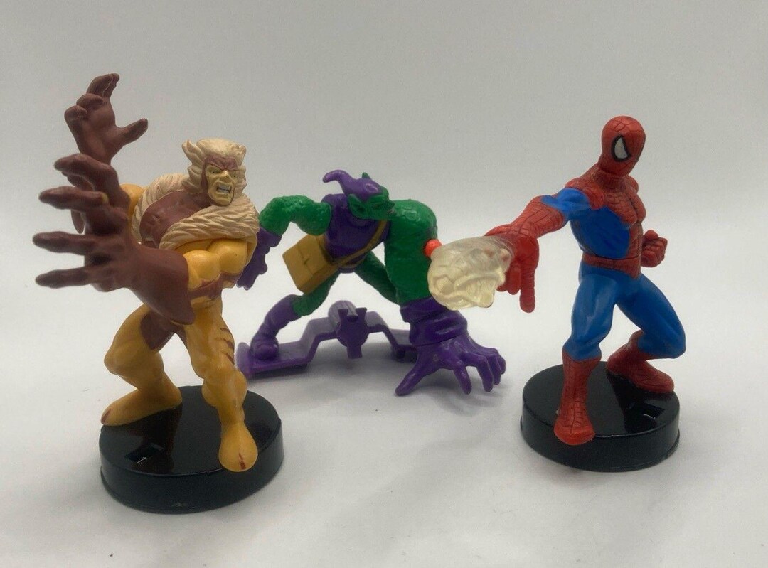 Marvel/disney Heroclix Lot of 3 - Spider-man/sabertooth/green Goblin ...