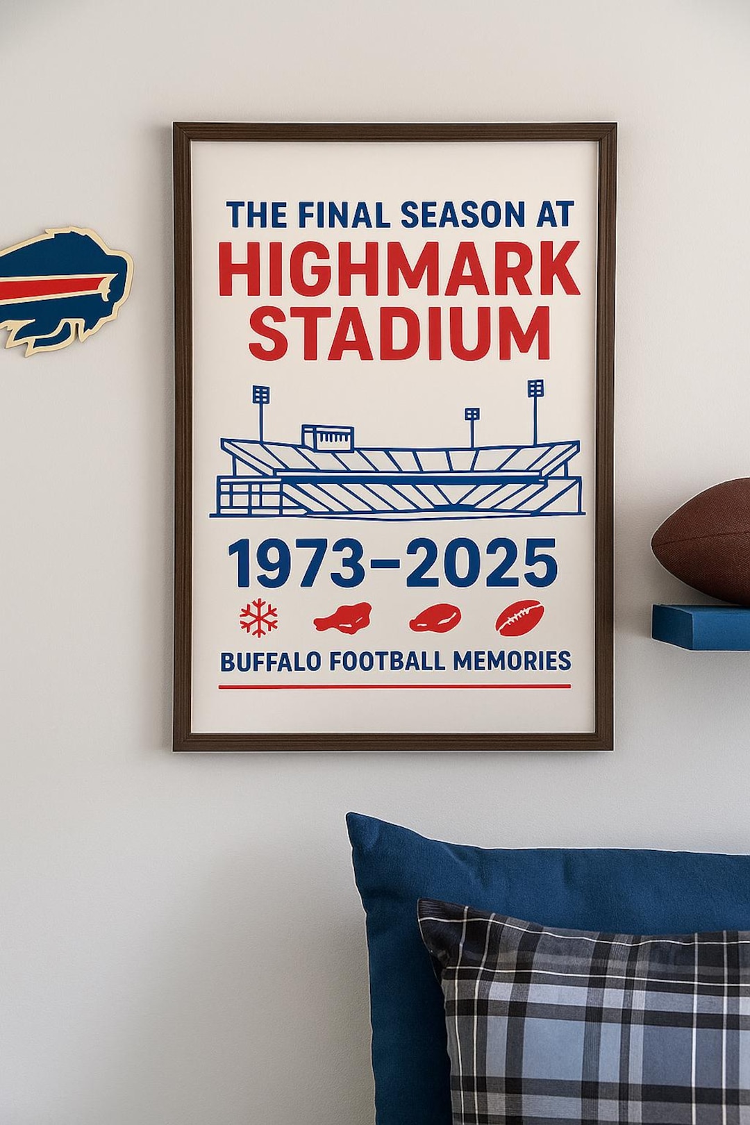 Buffalo Bills Football Poster – Highmark Stadium Final Season 2025 ...