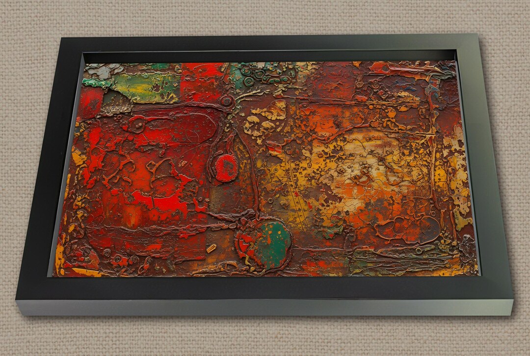 Rust Texture Art Print | Earth Tone Abstract Wall Art | Digital ...