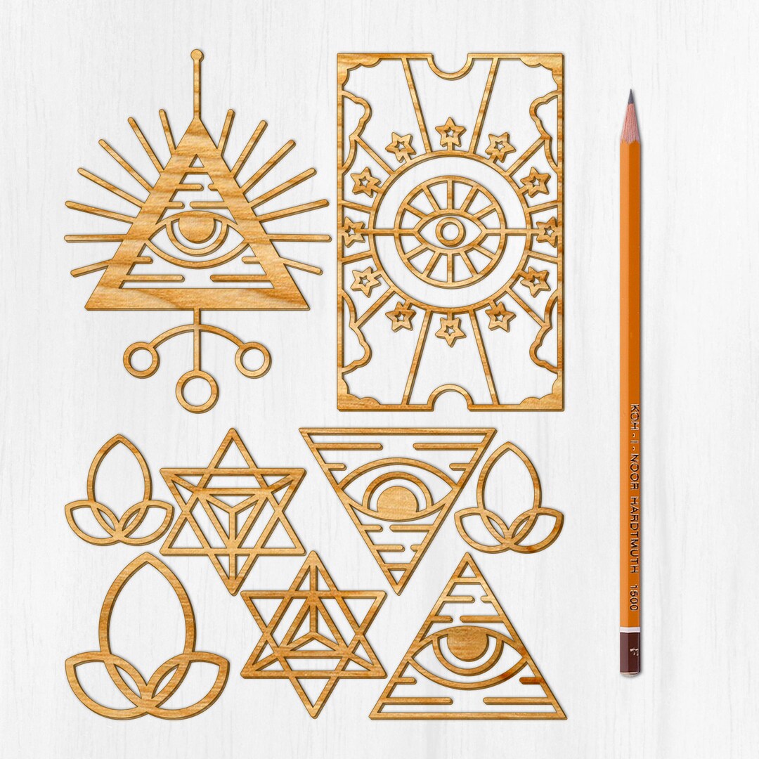 Ajoure Magic Eye Pyramid Occult Symbols Vintage Veneer - Etsy Singapore