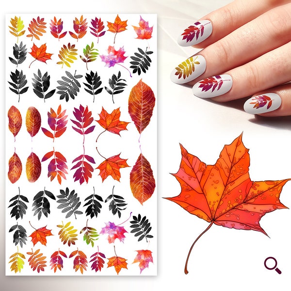 Fall Nail Decals - Etsy