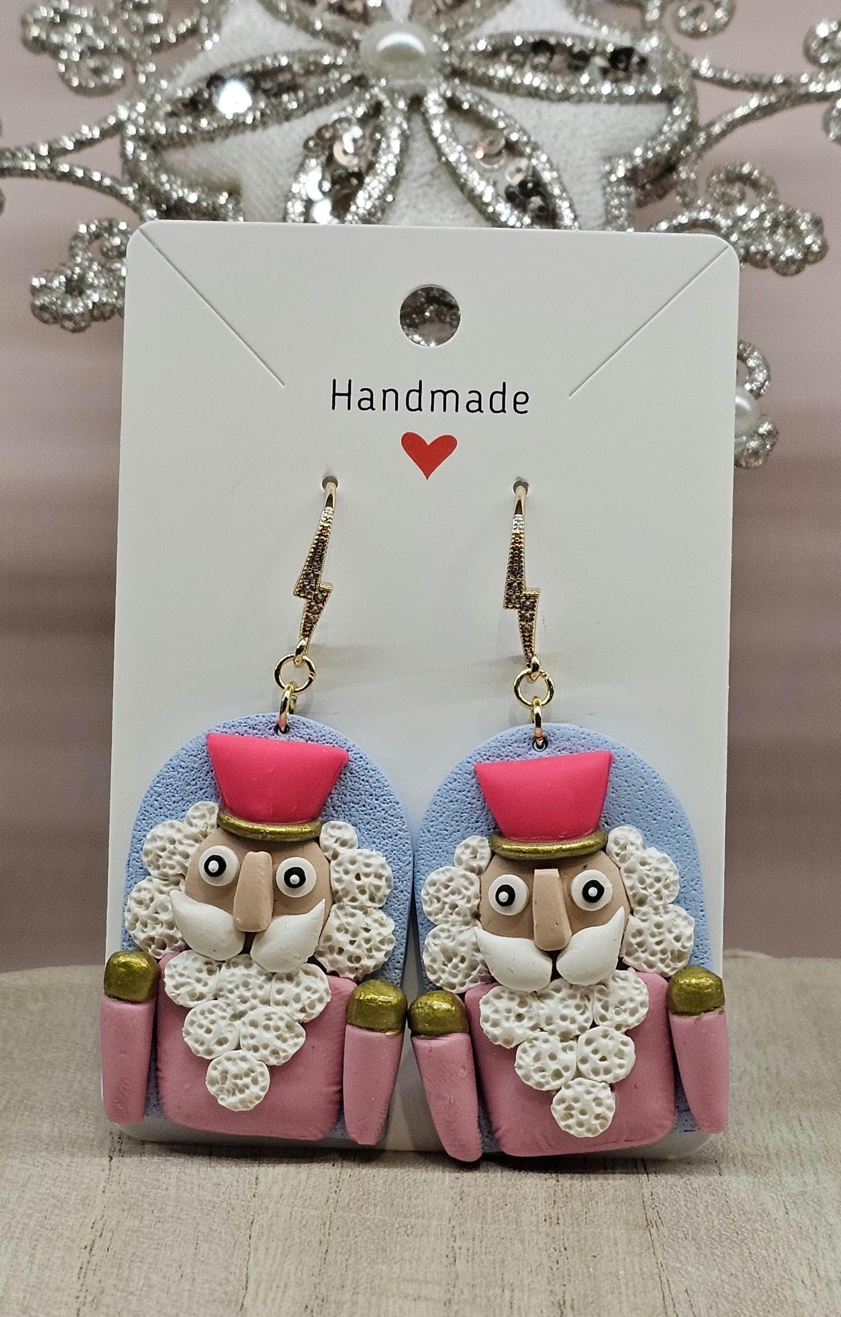 Handmade Polymer Clay Nutcracker Earrings, Holiday Jewelry - Etsy