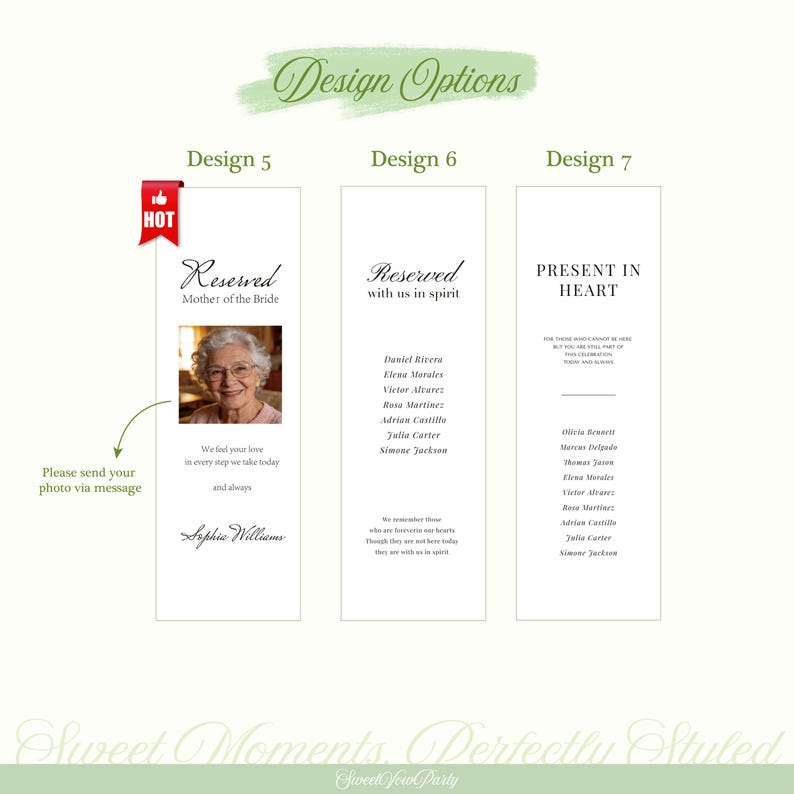 Memorial Wedding Chair Sign, Reserved Banner for Loved Ones, in Loving ...