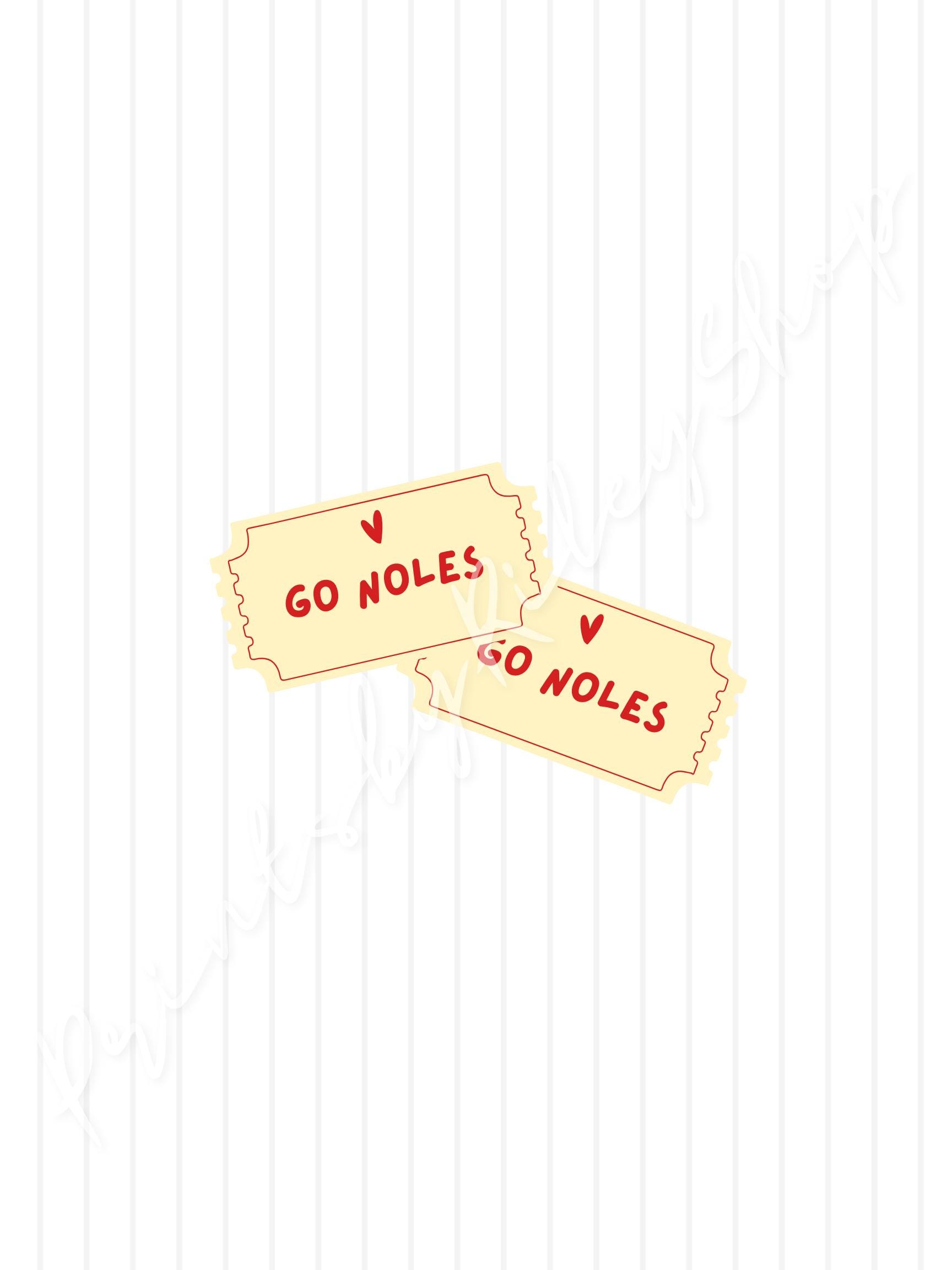 FSU 'go Noles' Ticket Prints - Etsy