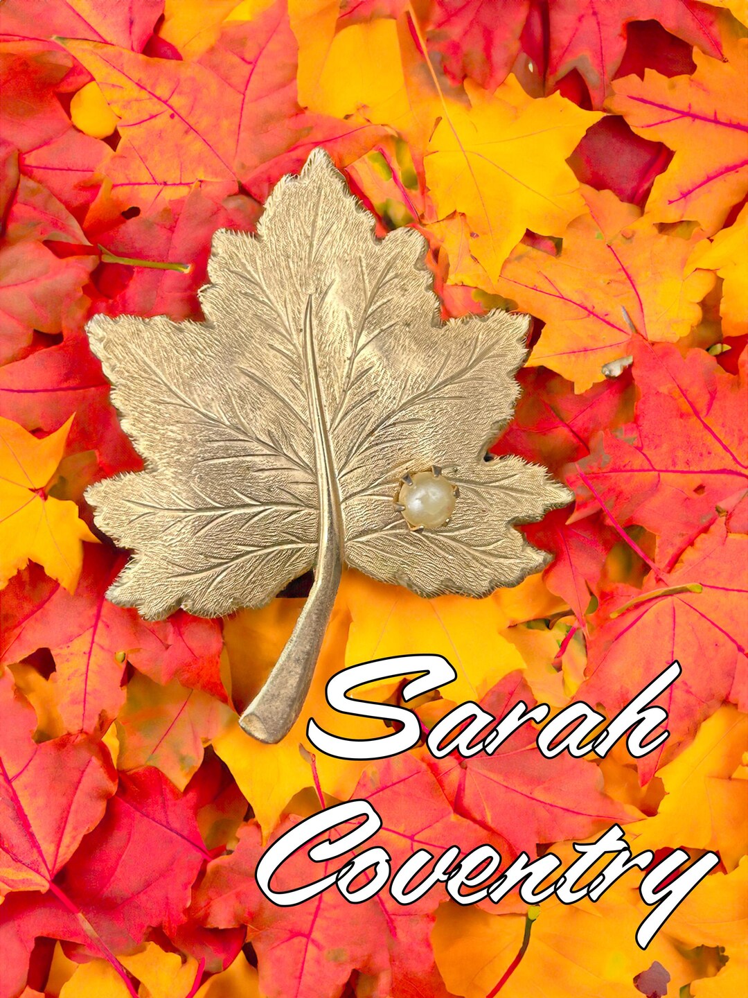 Vintage Sarah Coventry Gold Tone Leaf Brooch With Pearl Accent - Etsy