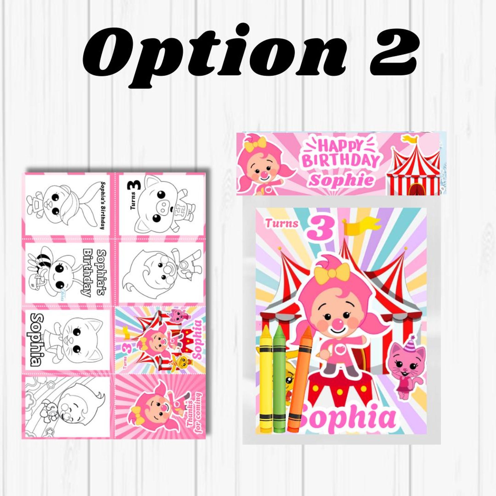 Plim Plim Mini Book X6 Personalized Coloring / Pdf + Png / Happy ...