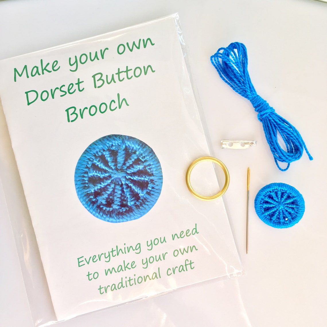 Dorset Button Kit Turquoise Blue Cartwheel Gini Winner - Etsy