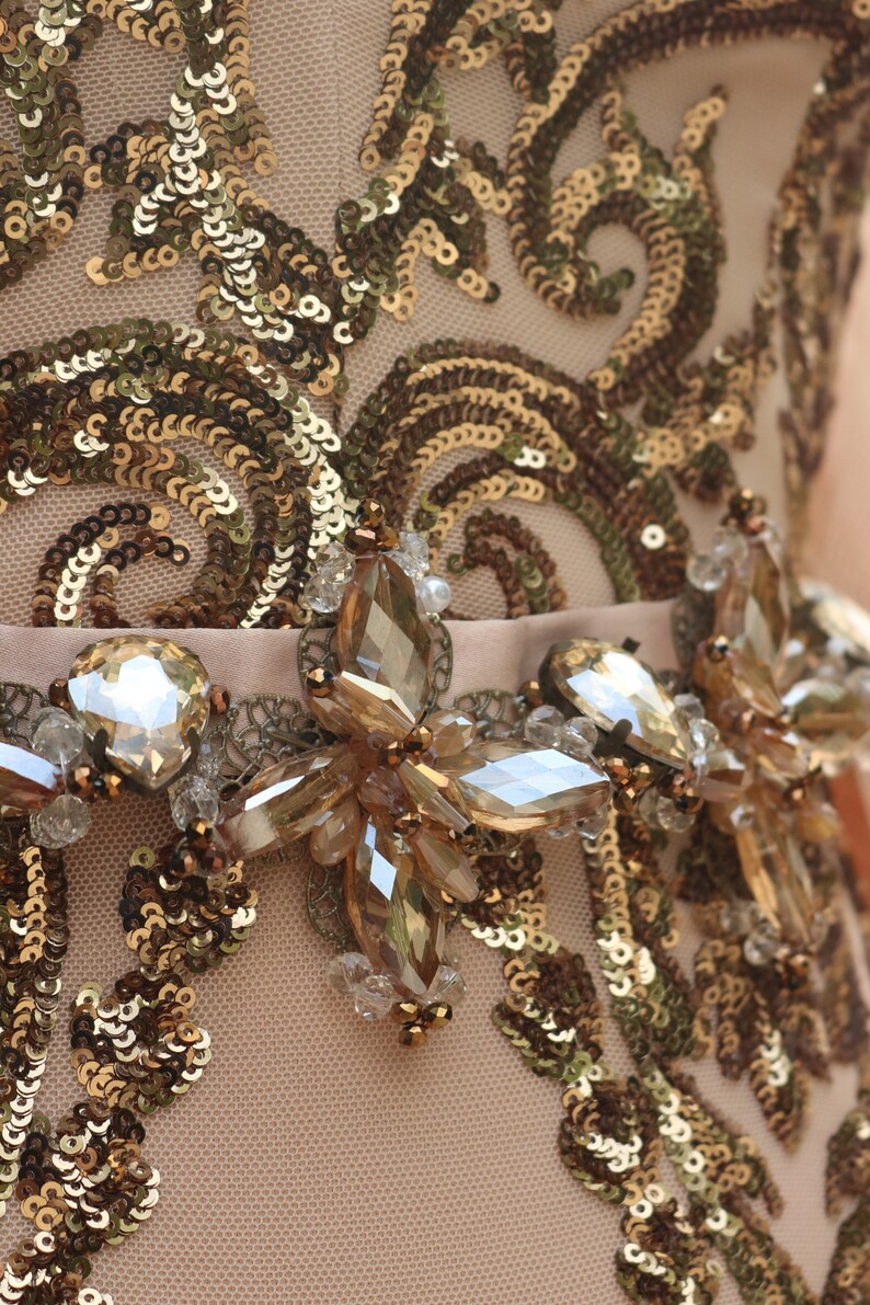 SALE Art Deco Great Gatsby Silver Screen Sequined Siren - Etsy