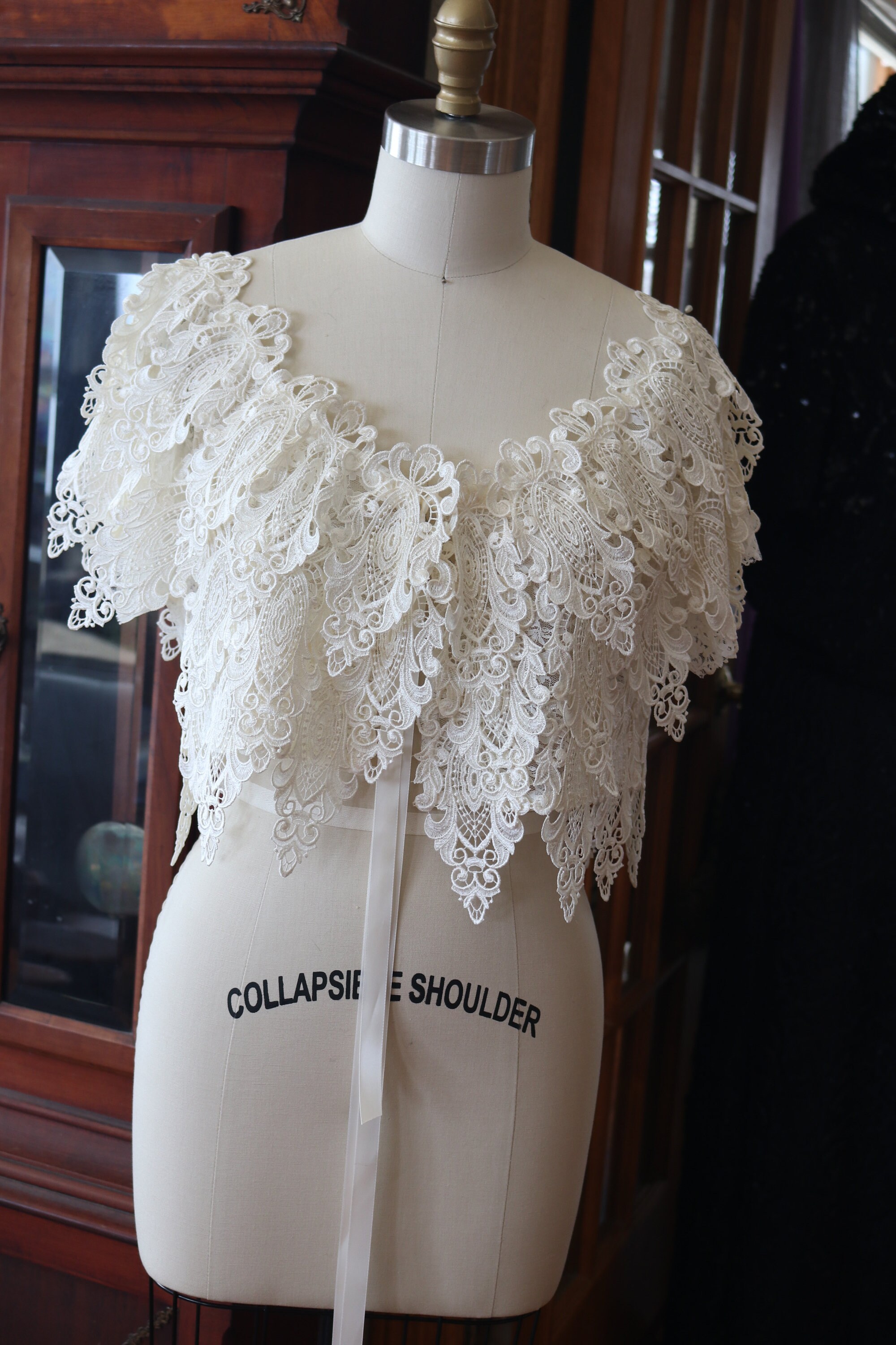 Wedding dress bridal gown lace bolero lace jacket lace cover | Etsy