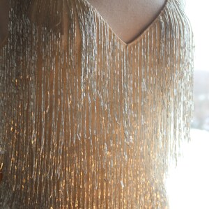 FRINGE Shimmy 1920s Gown Wedding Party Heavy Beaded Dress - Etsy