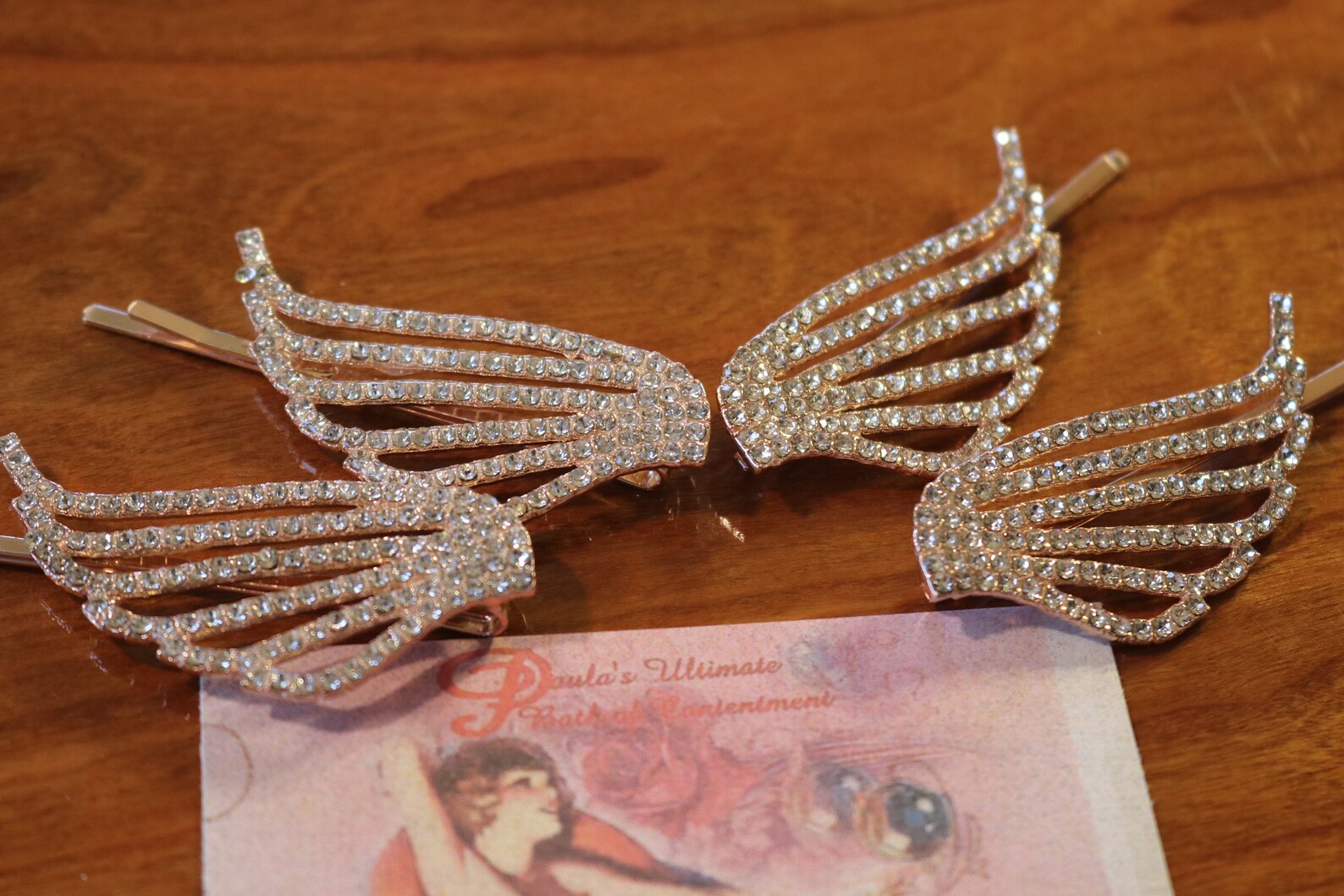 Vintage Inspired Rhinestone Angel Wings Hair Pins Head Piece | Etsy