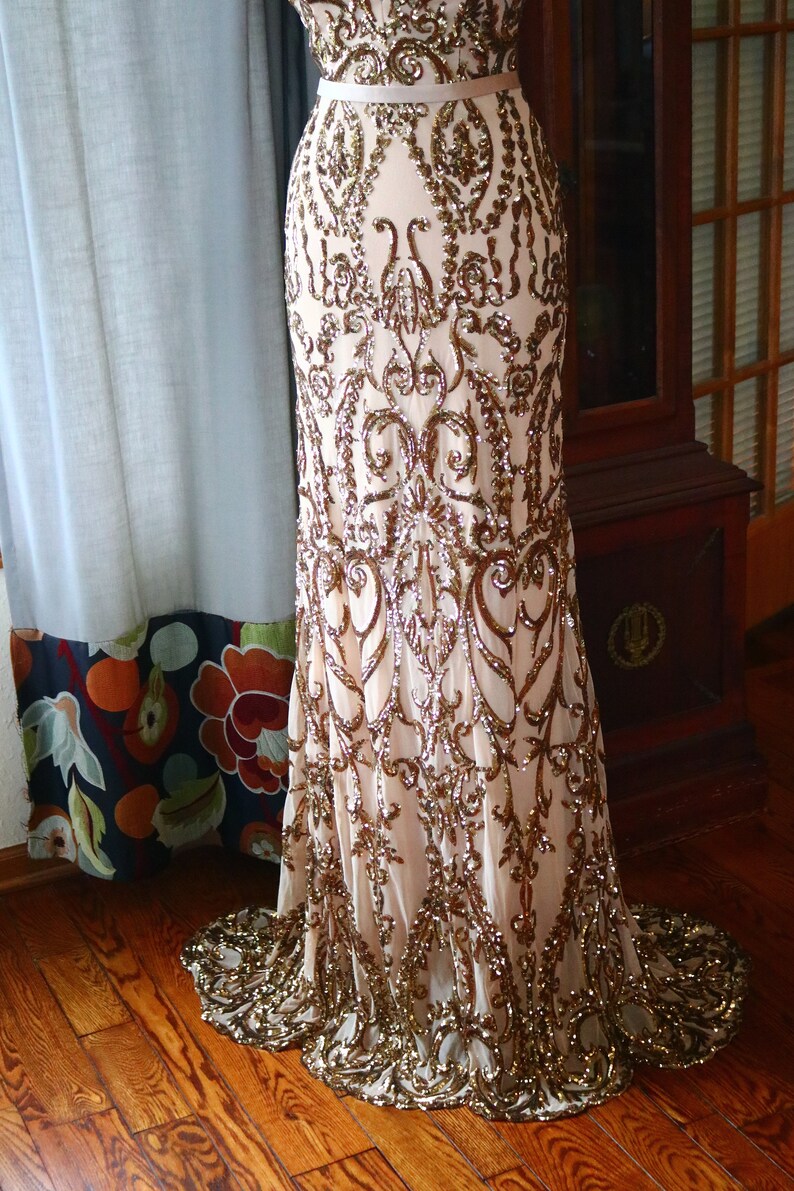 SALE Art Deco Great Gatsby Silver Screen Sequined Siren - Etsy