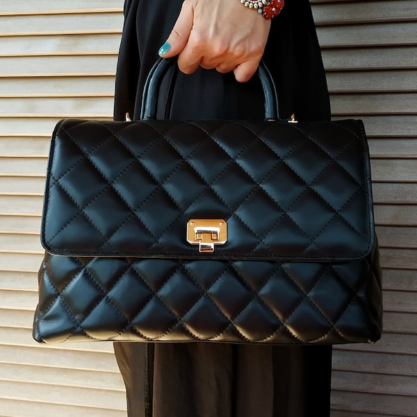 Leather Flap Bag - Etsy