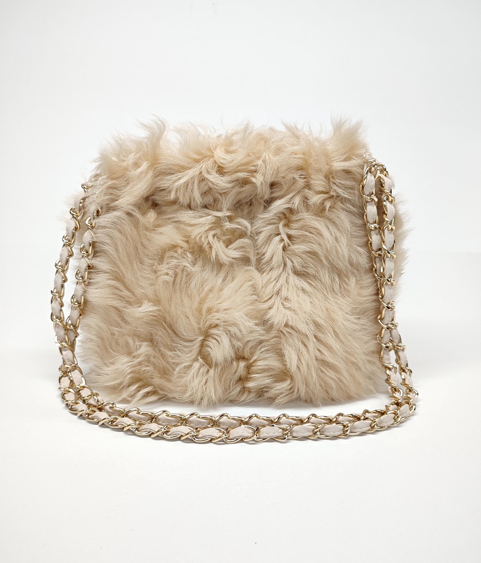 Genuine Sheepskin Shoulder Bag, Medium Size Purse for Women, Excellent ...