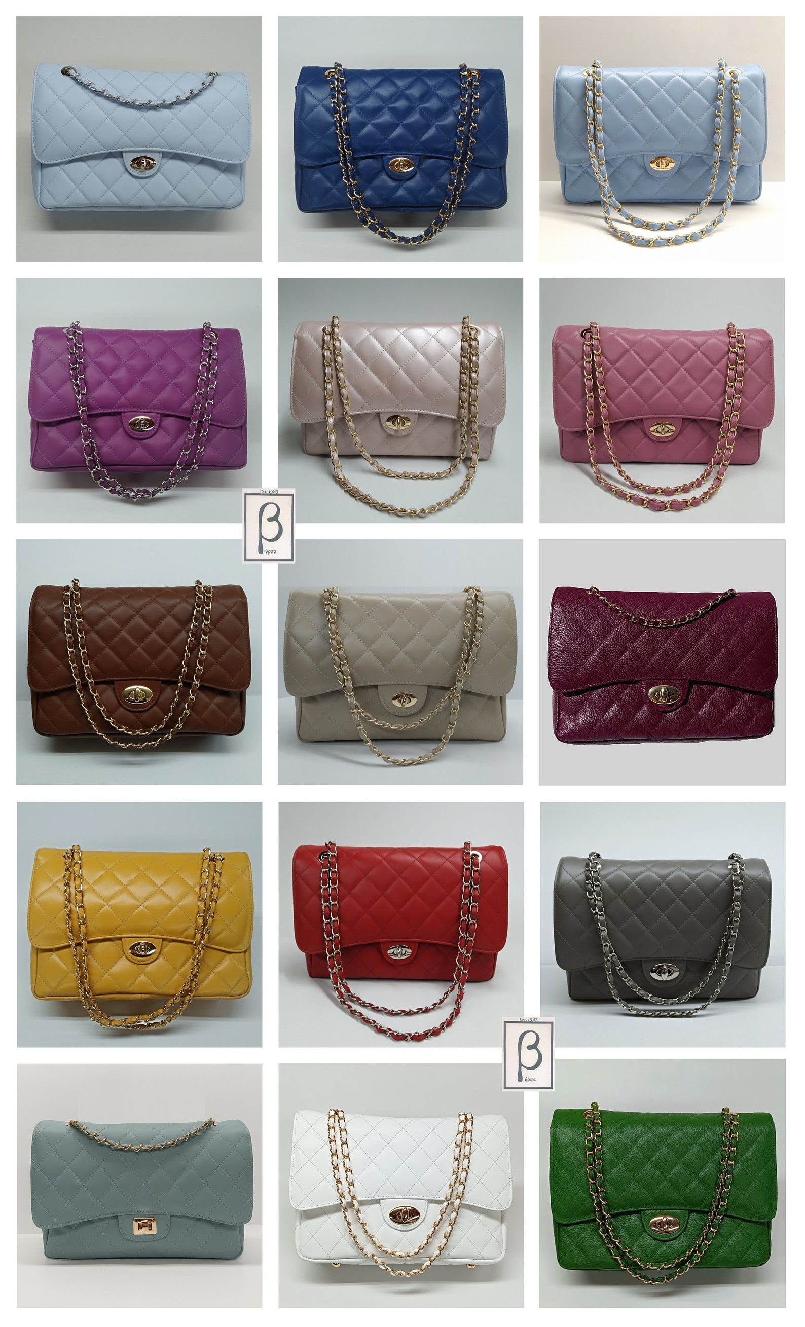 Classic Style XL DIAMONDS Genuine Leather Shoulder Bag - Etsy