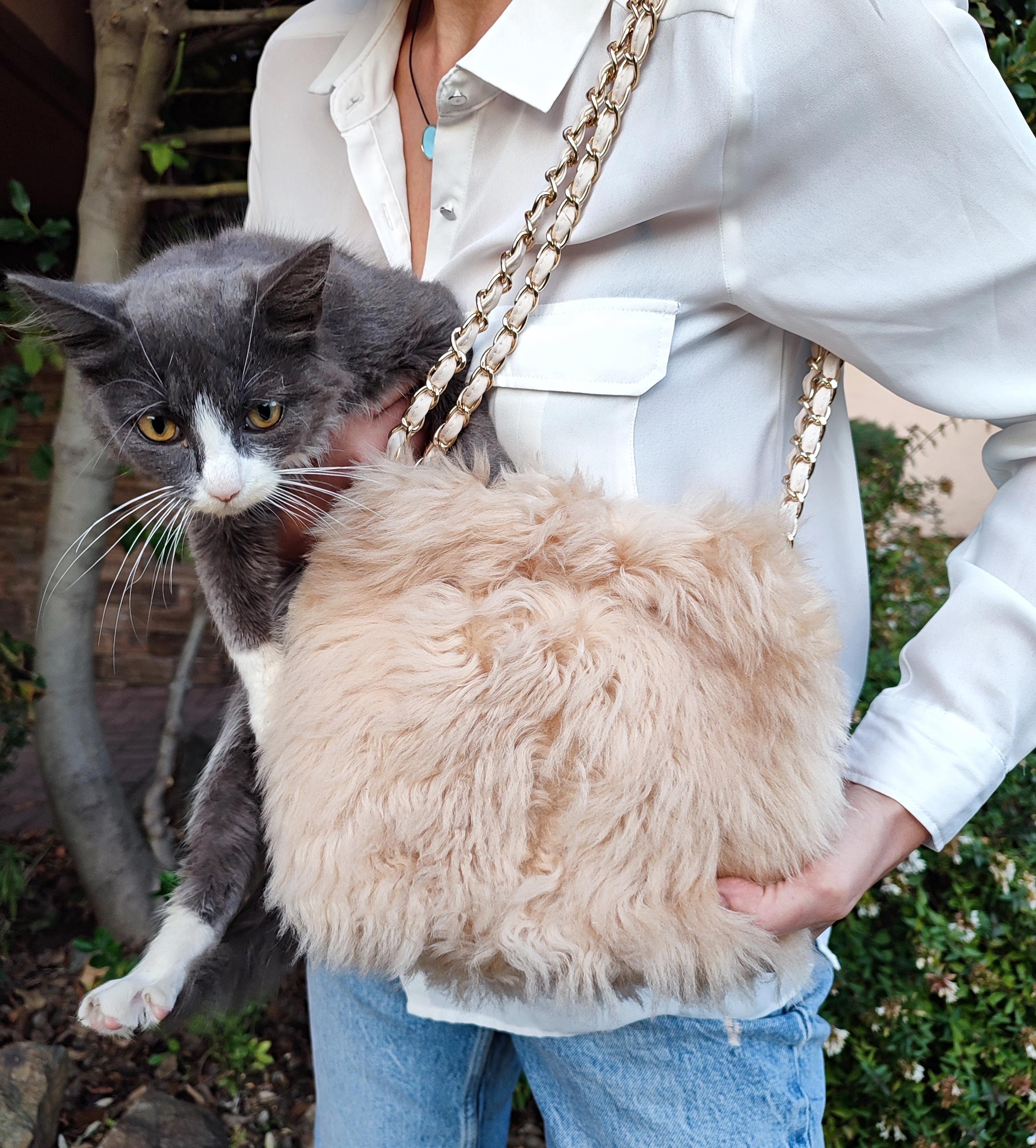 Genuine Sheepskin Shoulder Bag, Medium Size Purse for Women, Excellent ...