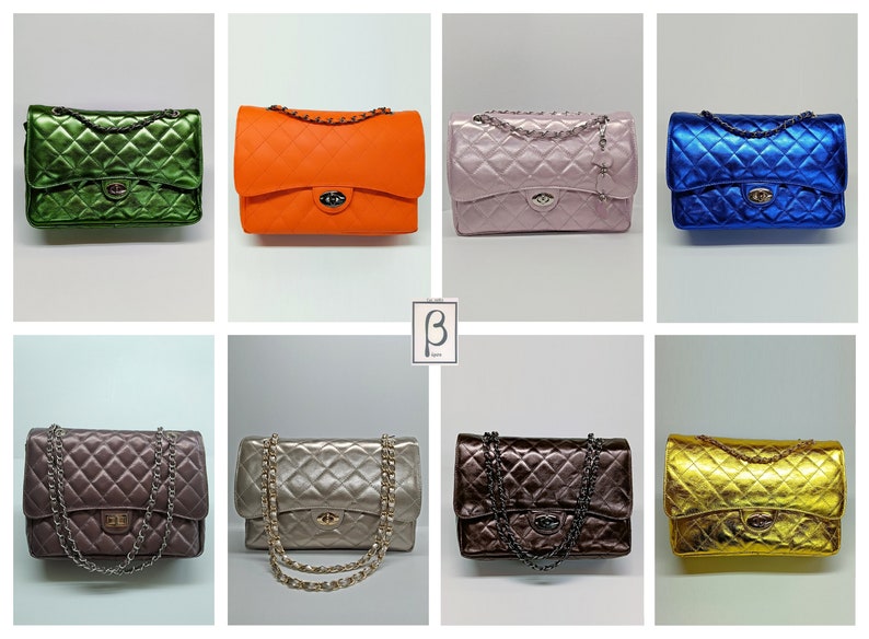 Classic Style XL DIAMONDS Genuine Leather Shoulder Bag - Etsy