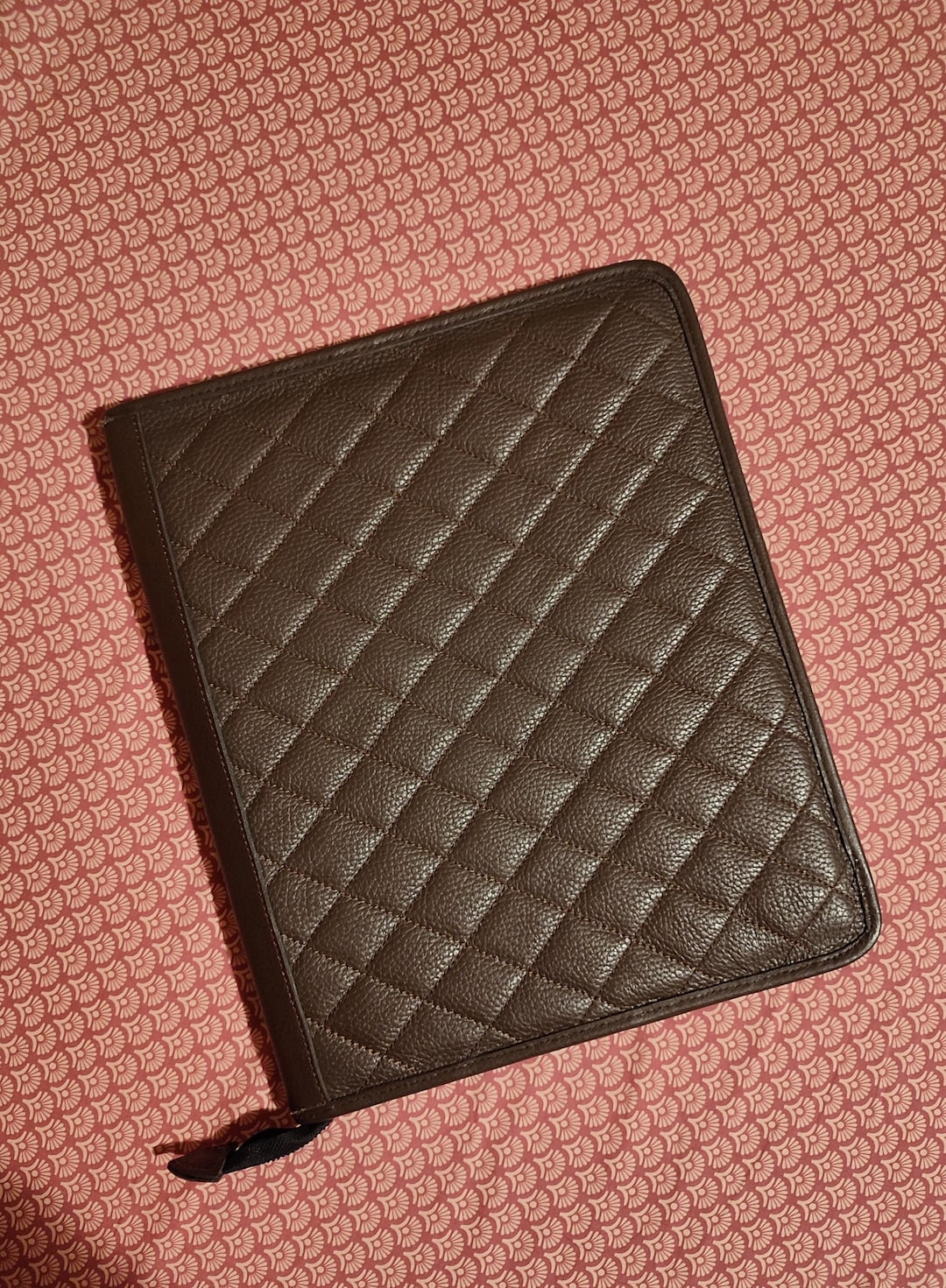 Handmade Quilted Calf Leather Portfolio: Tablet Case, Document Folder ...