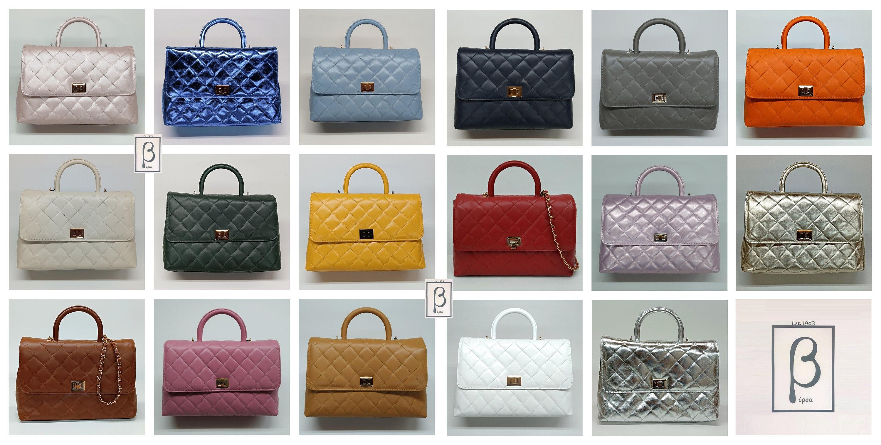 Classic Style Genuine Leather Flap Bag Quilted Elegant Large - Etsy Canada