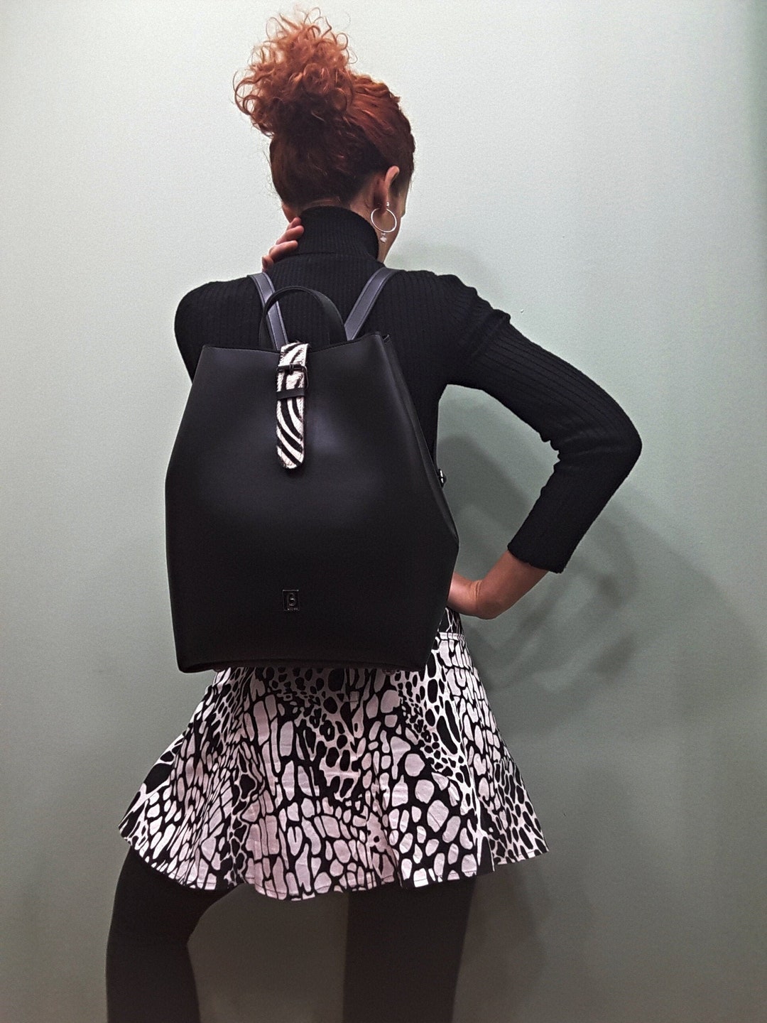 Minimalist Zebra Style Backpack, Simple Backpack, Minimalist Backpack ...