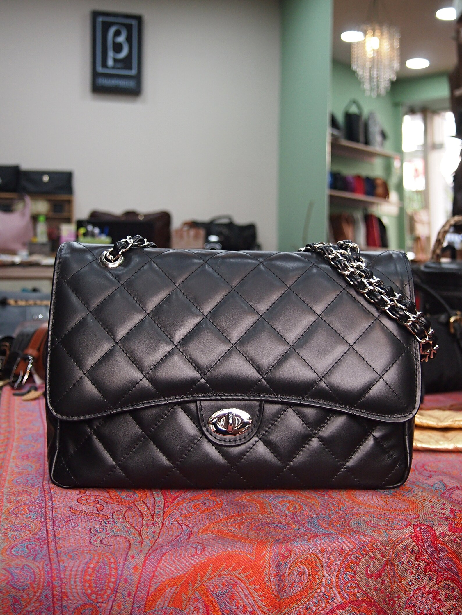 Classic Style XL DIAMONDS Genuine Leather Shoulder Bag - Etsy