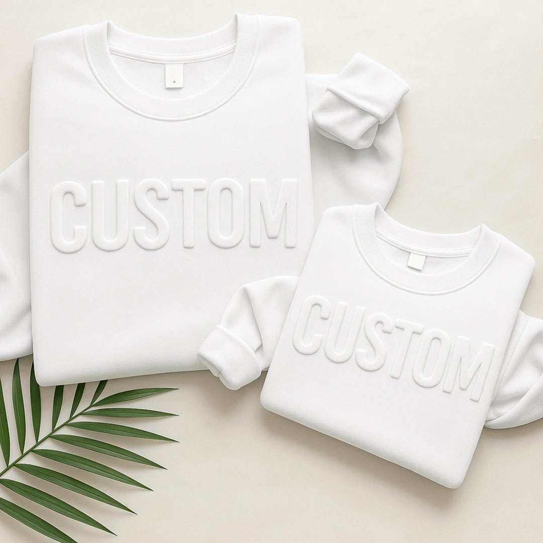 Custom Puff Print Name Sweatshirts | Matching Sets for Family ...
